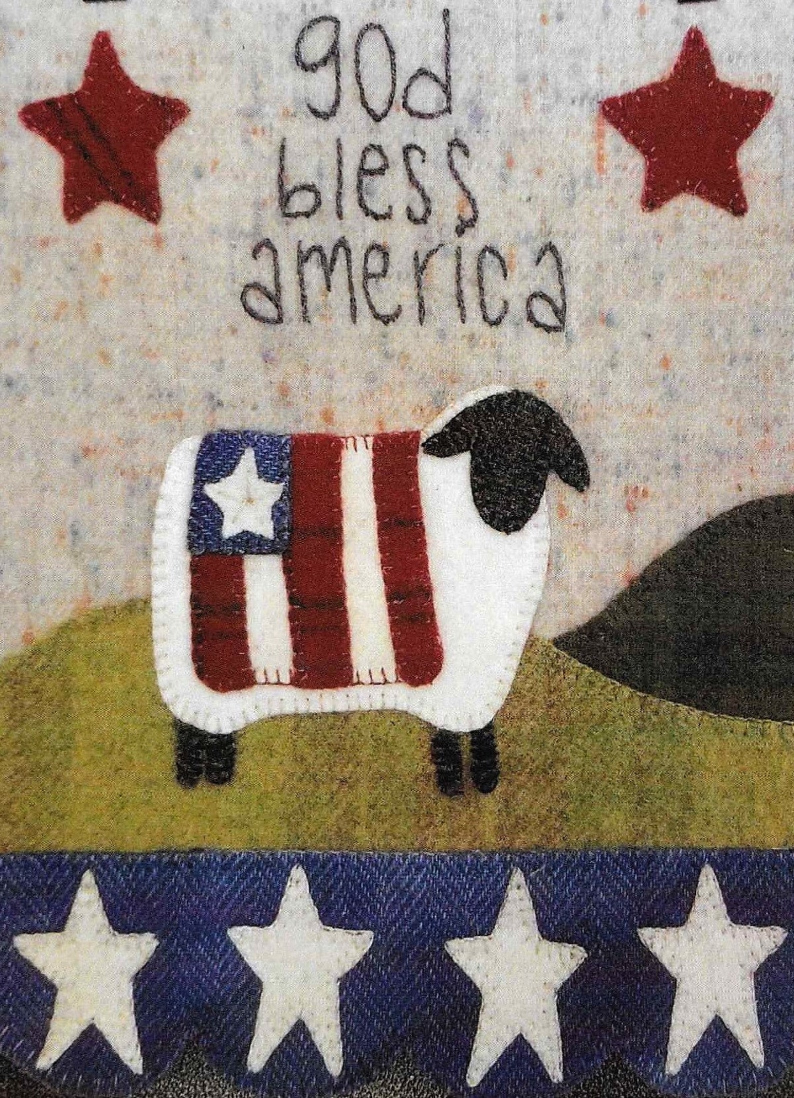 Wool Applique Pattern Simply Sheep Wool Wallhanging - Etsy