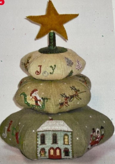 Counted Cross Stitch Pattern, Holly Jolly Stacker, Christmas Decor ...