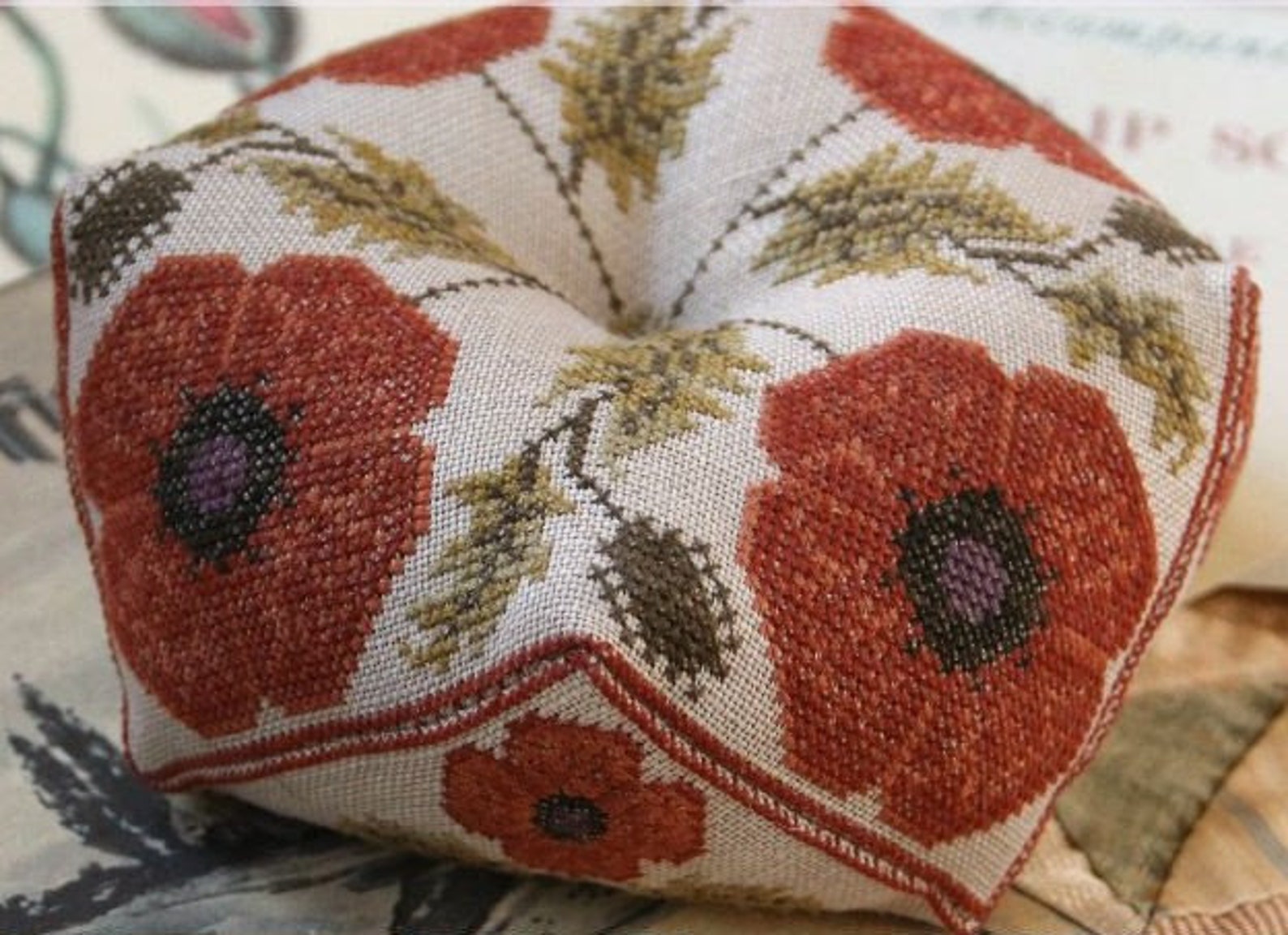 Counted Cross Stitch Pattern Flanders Fields Biscornu - Etsy