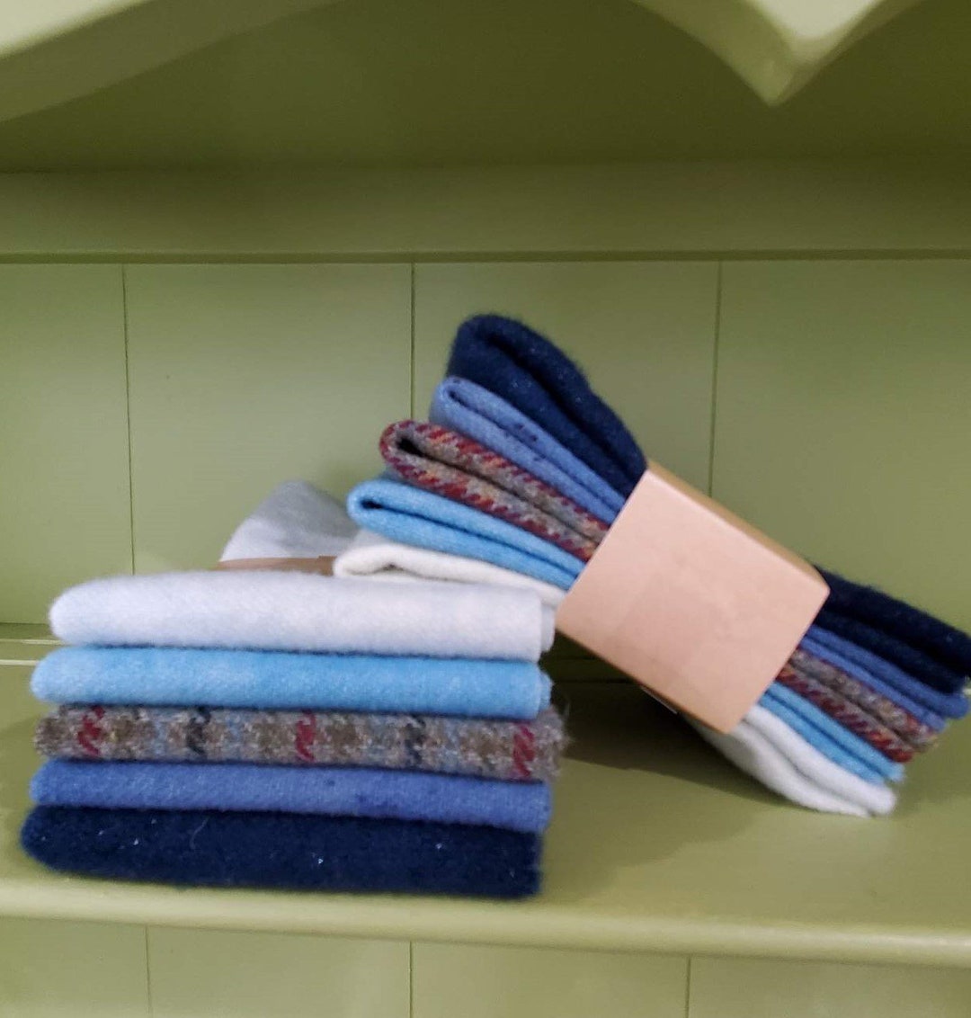 Wool, Shades of Blue, Wool Bundle, Wool Buddies, Felted Wool, Wool ...