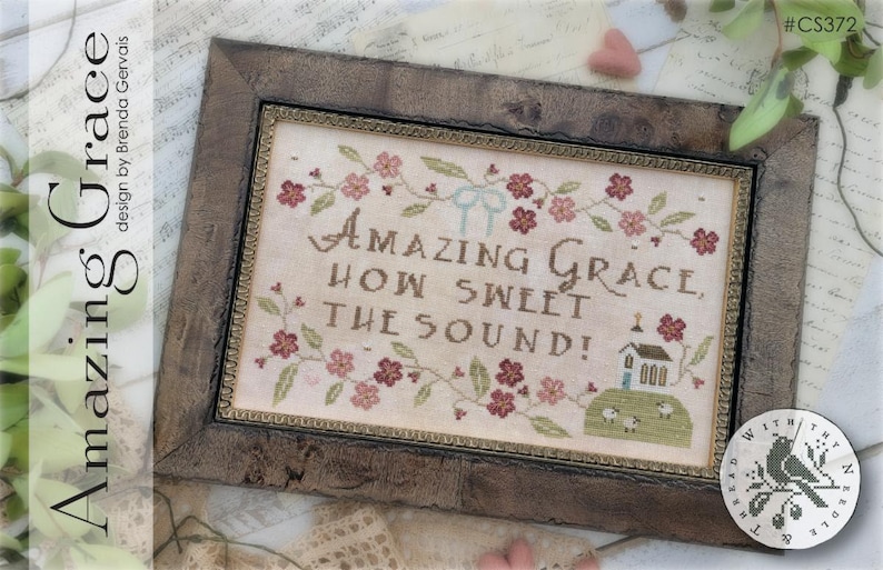 Counted Cross Stitch Pattern, Amazing Grace, Spiritual Hymn, Religious ...