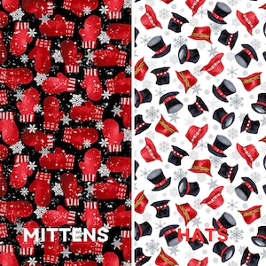 Quilt Fabric, Snow Crew, Winter Fabric Fabric, Snowmen, Bunnies ...