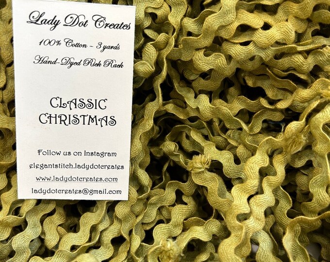 Rick Rack Trim, Classic Christmas, Lady Dot Creates, Hand Dyed Rick ...