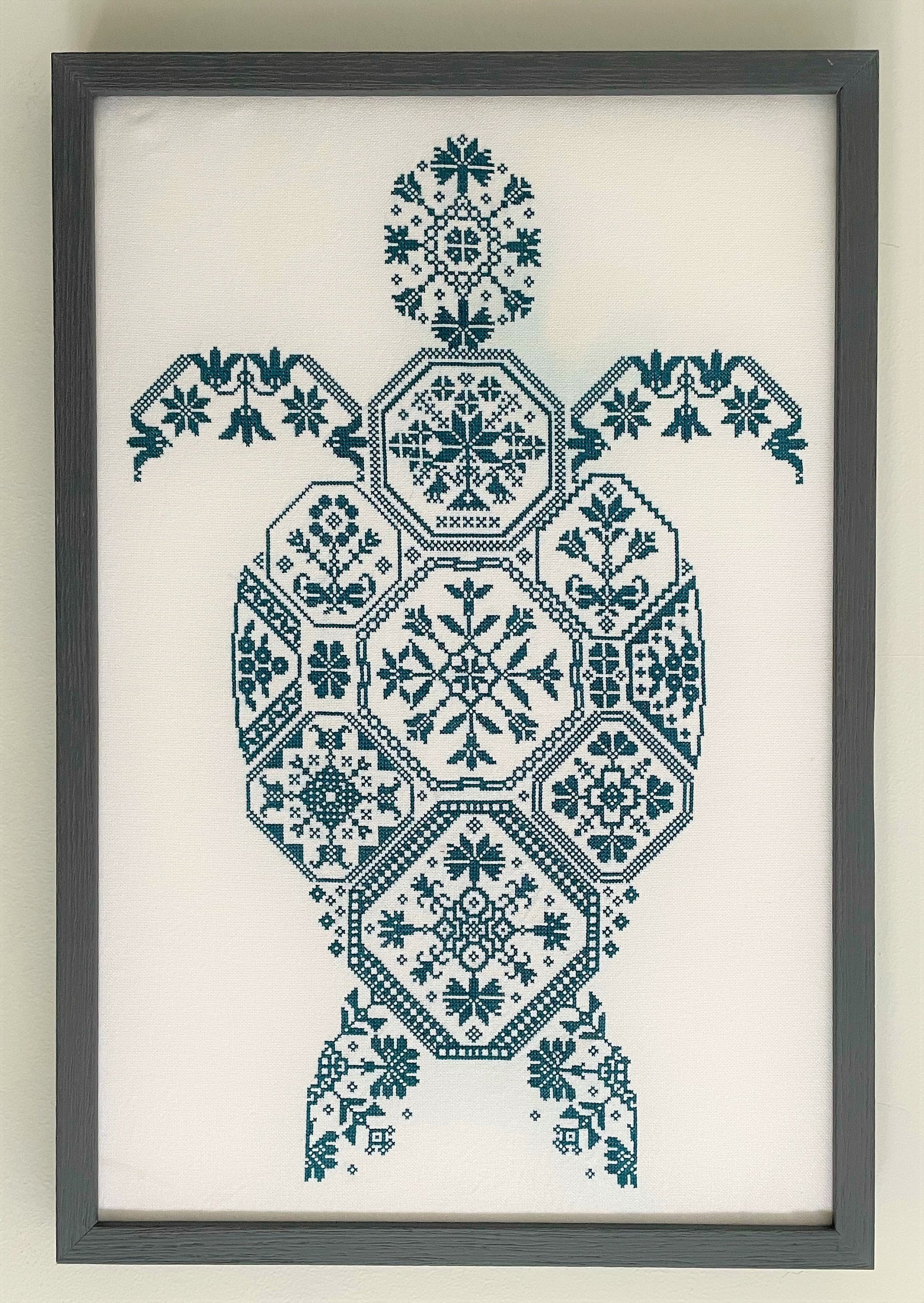 Counted Cross Stitch Pattern Quaker Turtle Beach Decor - Etsy