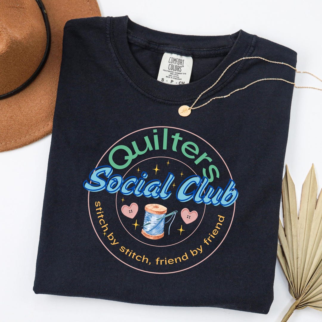 Quilters Social Club Emblem Png | Quilting Friendship Png | Needle and ...