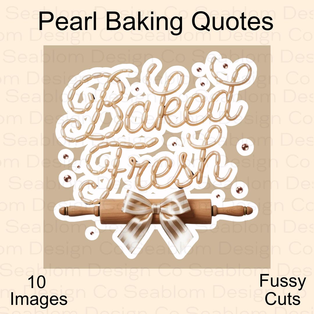 Coquette Baker Fussy Cut Printables | 10 Pearl Baking Quotes PDF ...