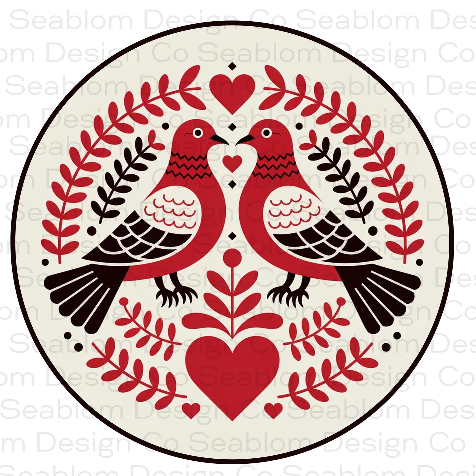 Two Turtle Doves Ornament Design | 12 Days of Christmas Png | Christmas ...