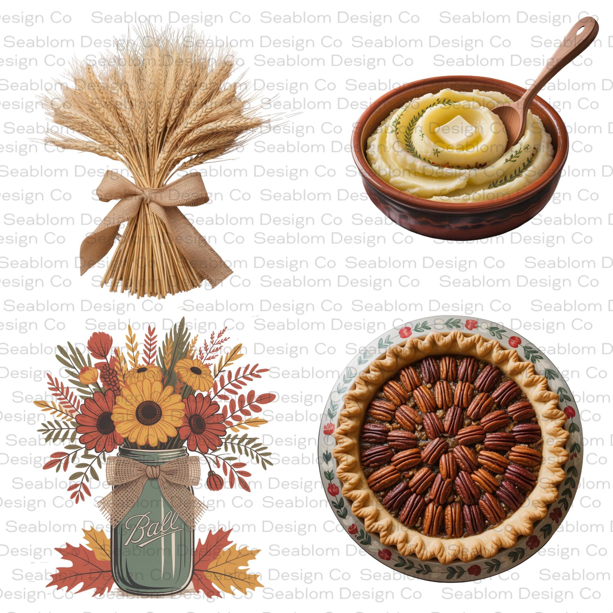 Thanksgiving Dinner Bundle 25 Pngs | Thanksgiving Food Pngs | Roast ...