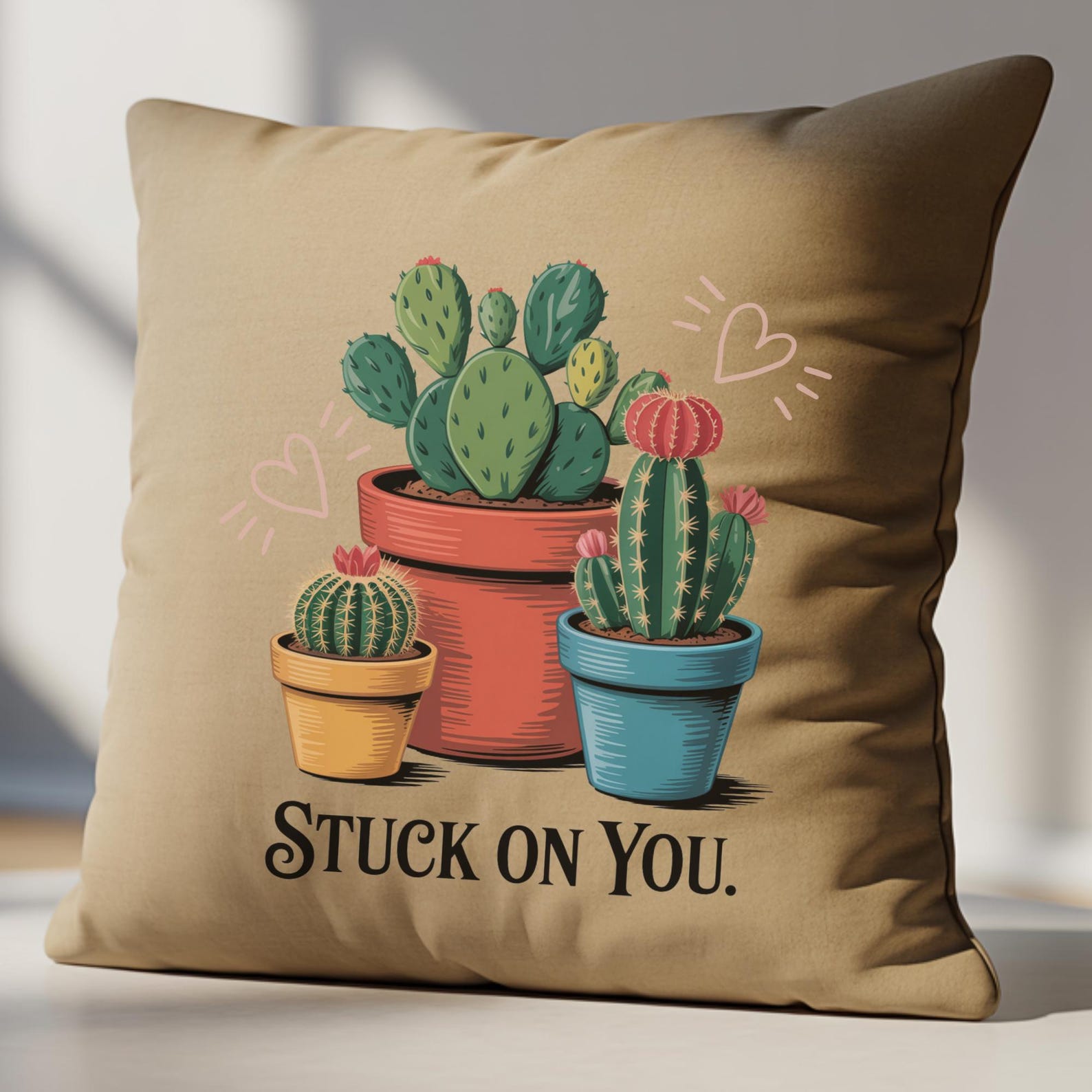 Stuck on You Romantic Png | Potted Plant Cactus Love | Sweetheart I ...