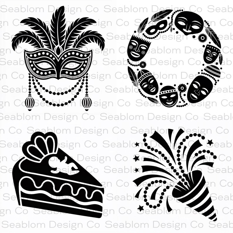 Mardi Gras New Orleans Cutting Files | Mardi Gras Heritage Svgs | Cajun ...