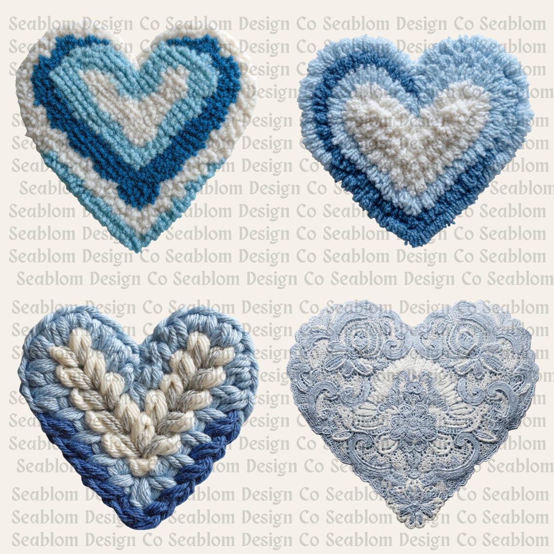 Blue Valentines Heart Png Collection | Latchhook Heart | Anatomical ...