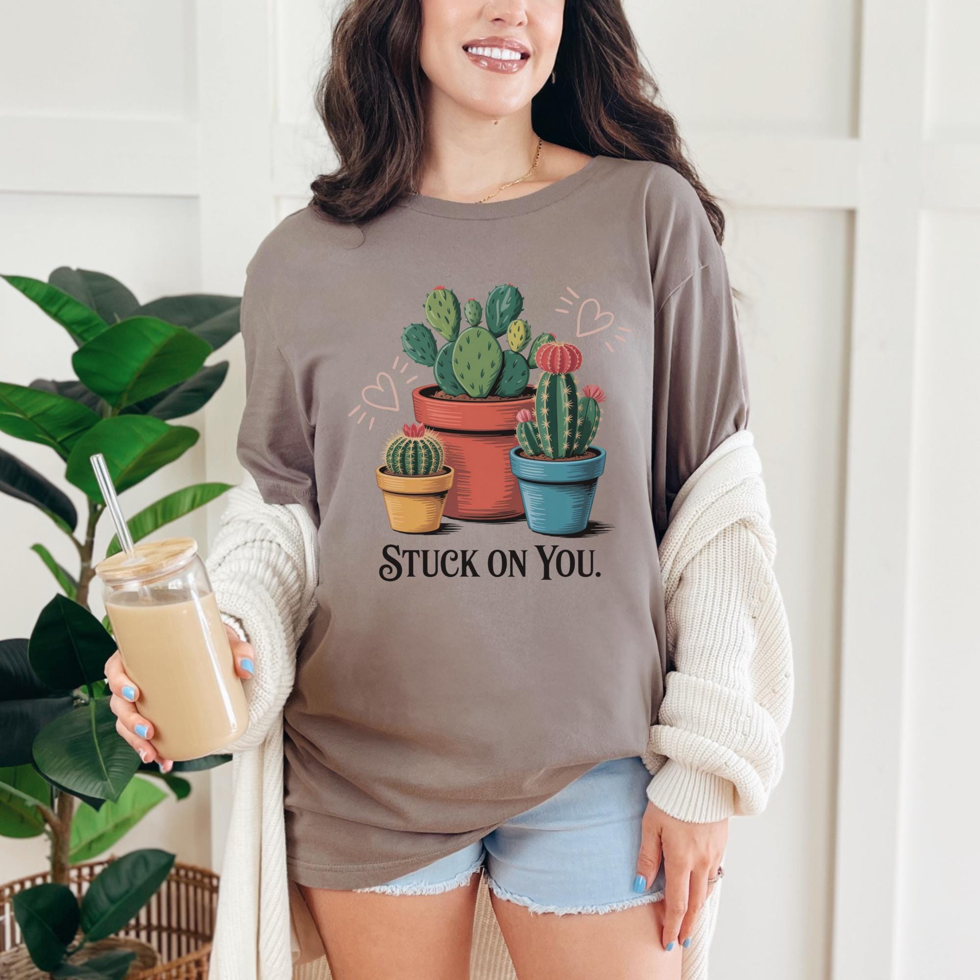 Stuck on You Romantic Png | Potted Plant Cactus Love | Sweetheart I ...