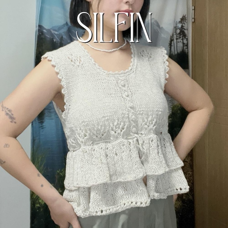Silfin Knit Top (PDF Pattern for Knitting) - Etsy