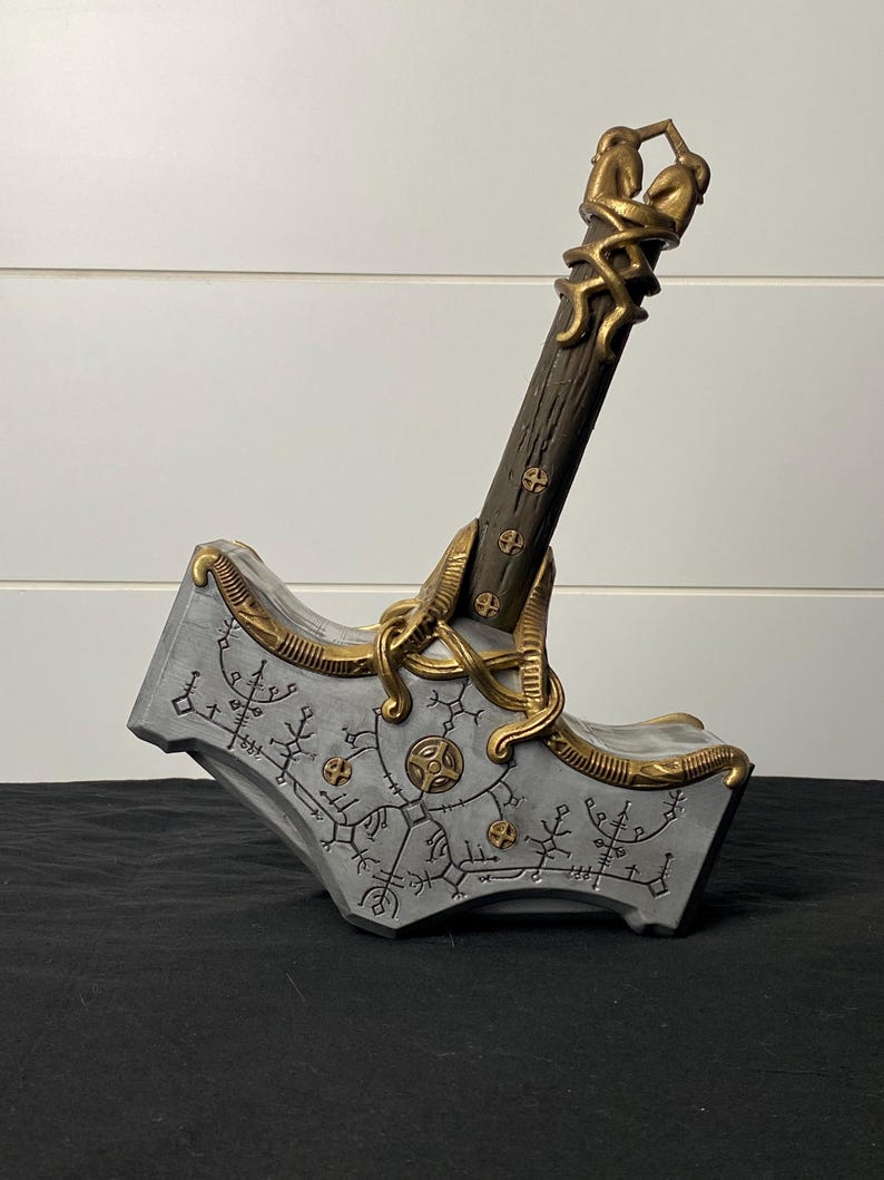Mjolnir Thor’s Hammer Replica - 3D Printed Fantast Collectible Cosplay ...