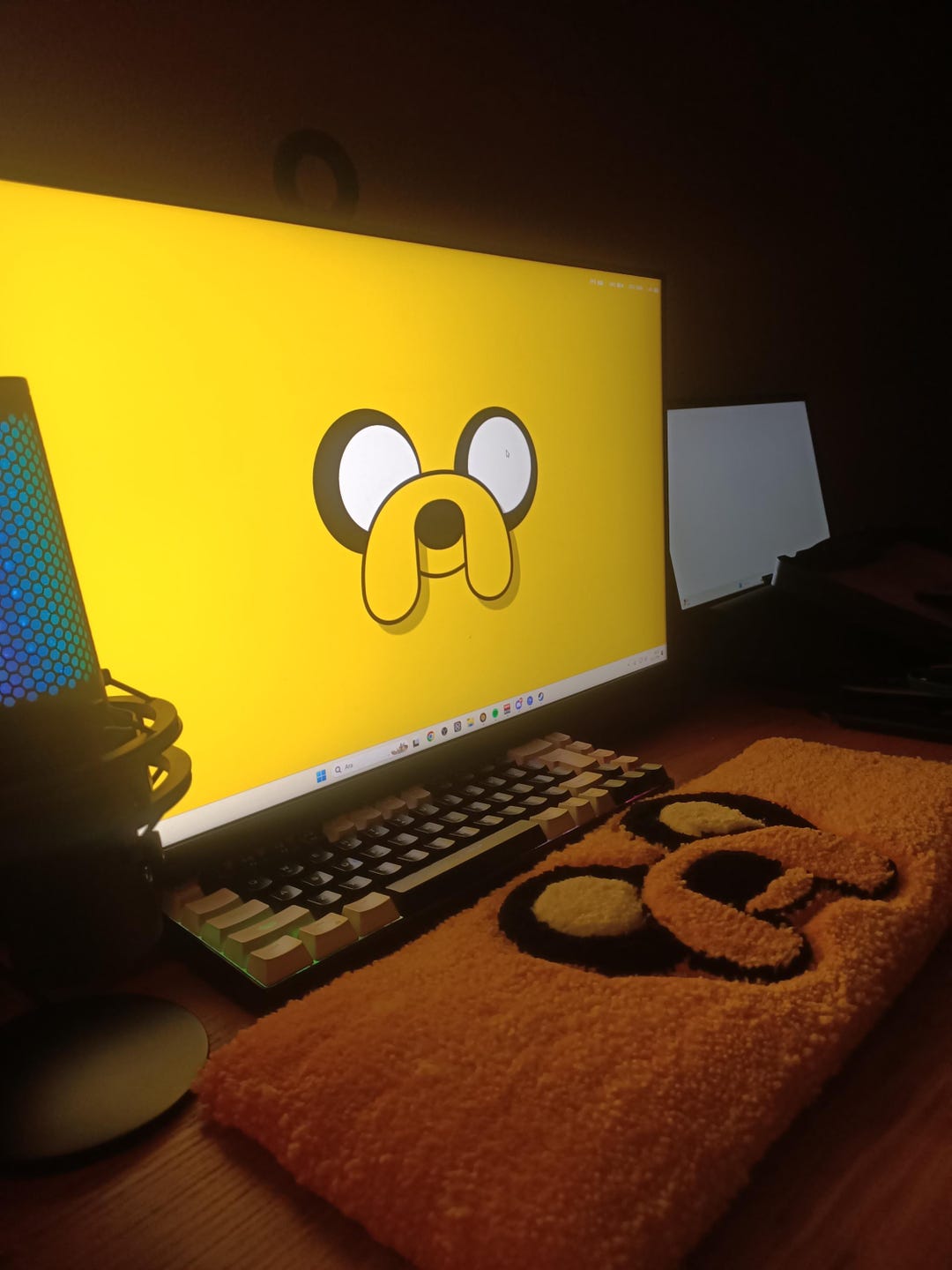 Jake the Dog Tufted Keyboard Rug | Adventure Time Inspired Desk Mat ...