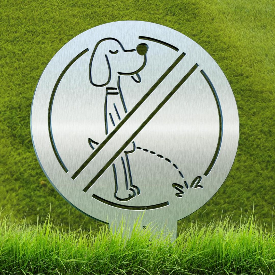 Sus Signs - Metal No Pee Dog Lawn Yard Garden Sign - Heavy Duty ...
