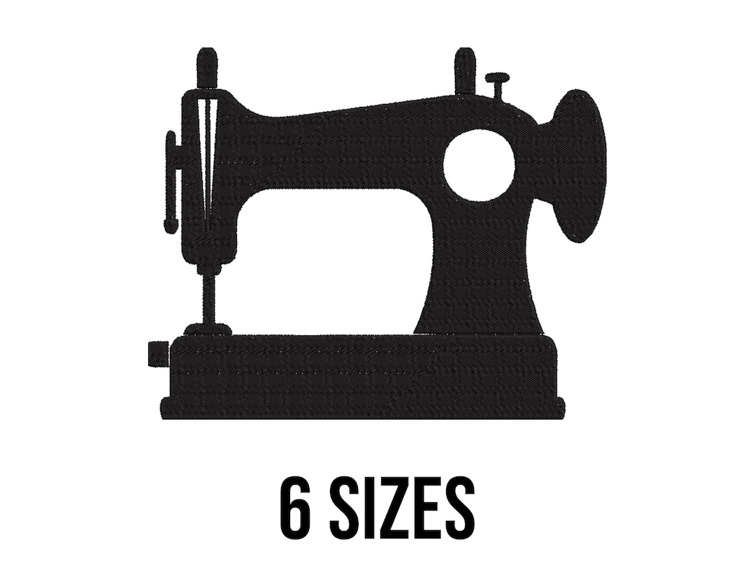 Sewing Machine Embroidery Design- Sewing Machine Silhouette Embroidery ...