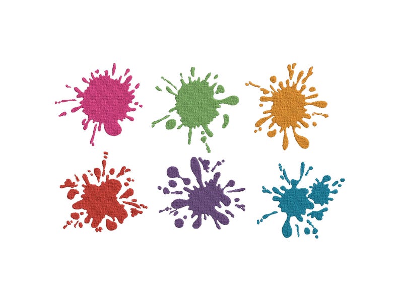 Paint Splatter Embroidery Design - Paint Splash Embroidery Design ...