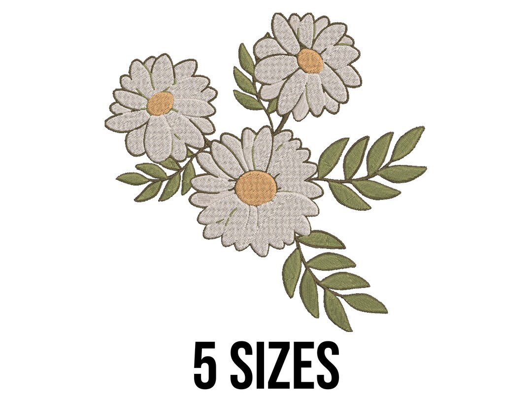 Mini Daisy Machine Embroidery Designs, Set Daisy Embroidery, Set Mini ...
