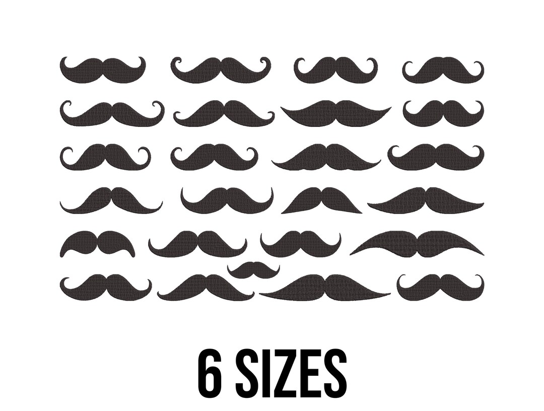 Mustache Embroidery Design - Dad Mustache Embroidery Design - Mini ...