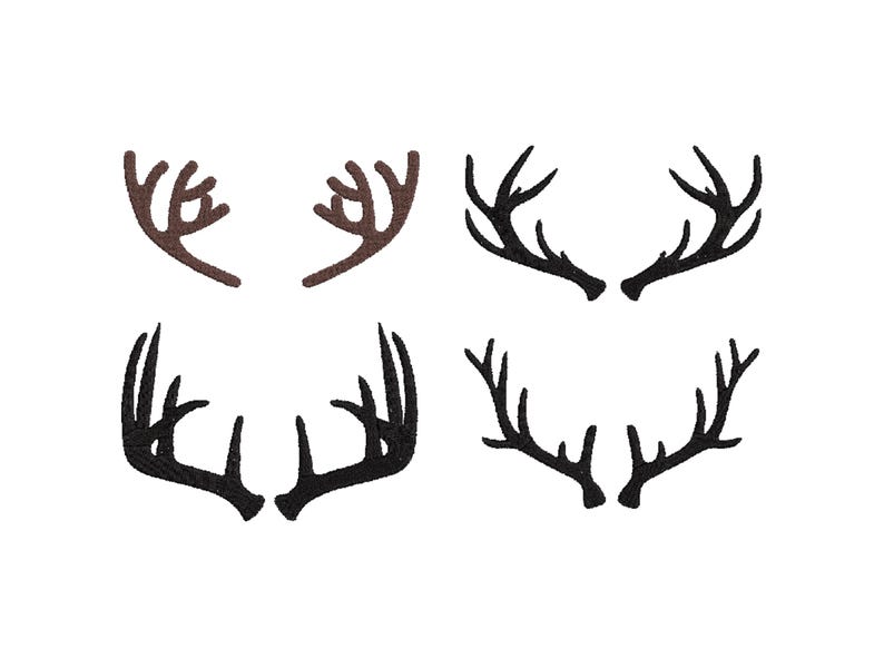 Antler Bundle Embroidery Design - Deer Antler Embroidery - Antlers ...