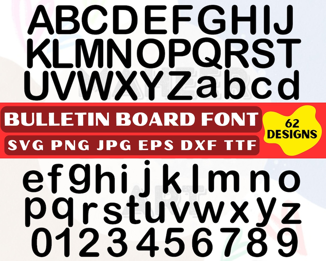 Cutesy Bulletin Board Letters, Back to School Fonts (digital Download ...