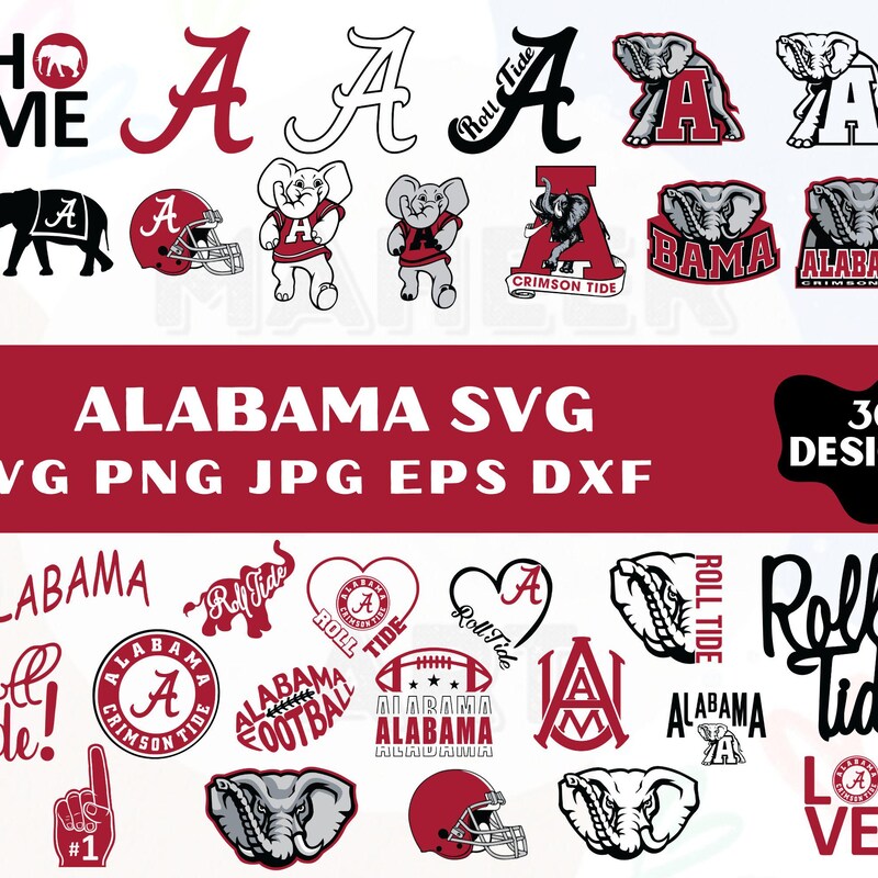 Alabama Crimson Tide Svg - Etsy