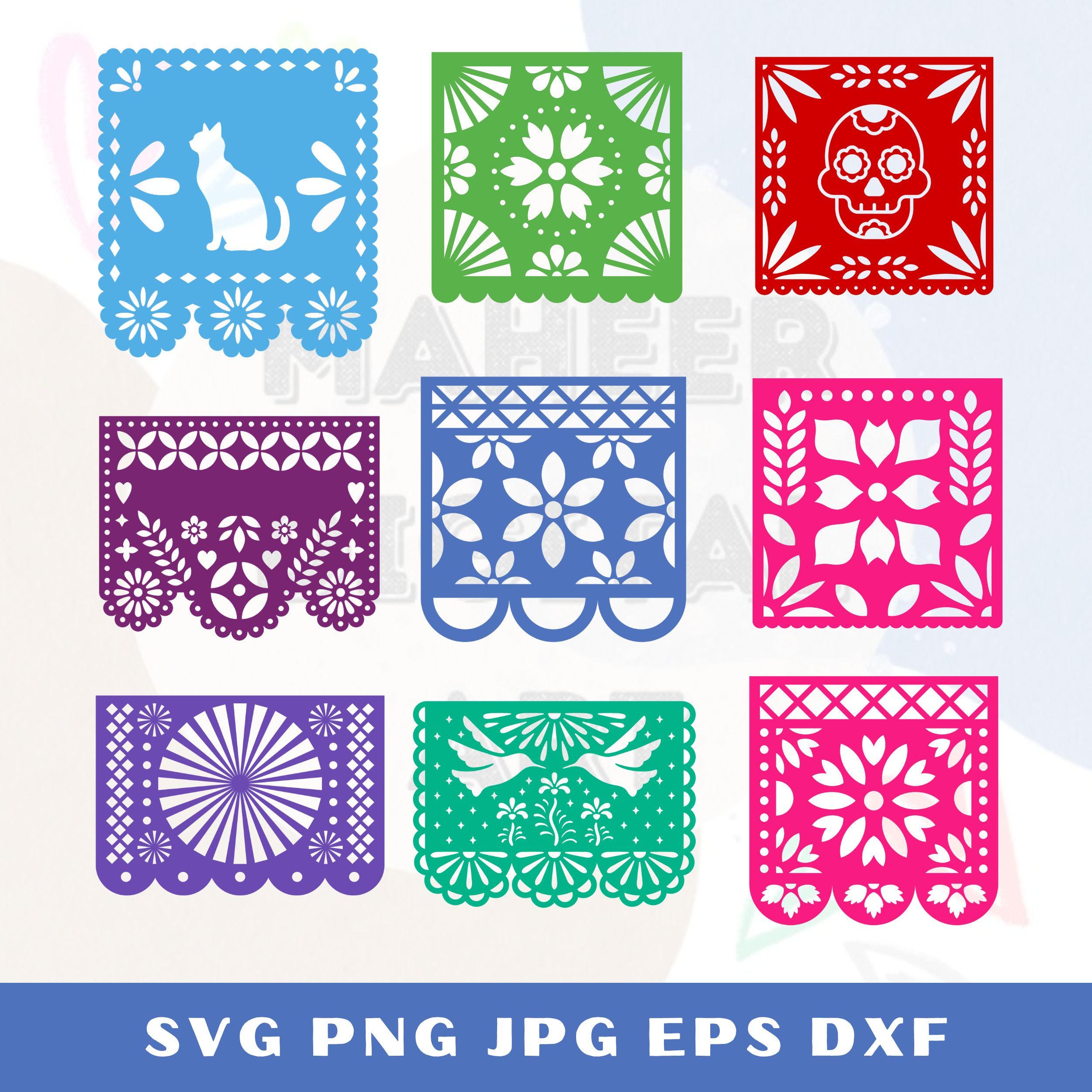 Papel Picado SVG, Mexican Fiesta Banner Clipart (digital Download) - Etsy