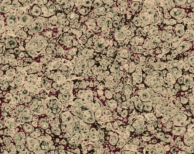 Hand Marbled Paper for Bookbinding and Restoration, Shell Pattern ...