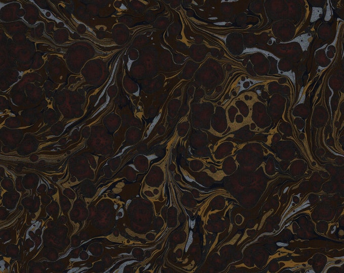 Black Hand Marbled Paper for Restoration and Bookbinding 48x67cm ...
