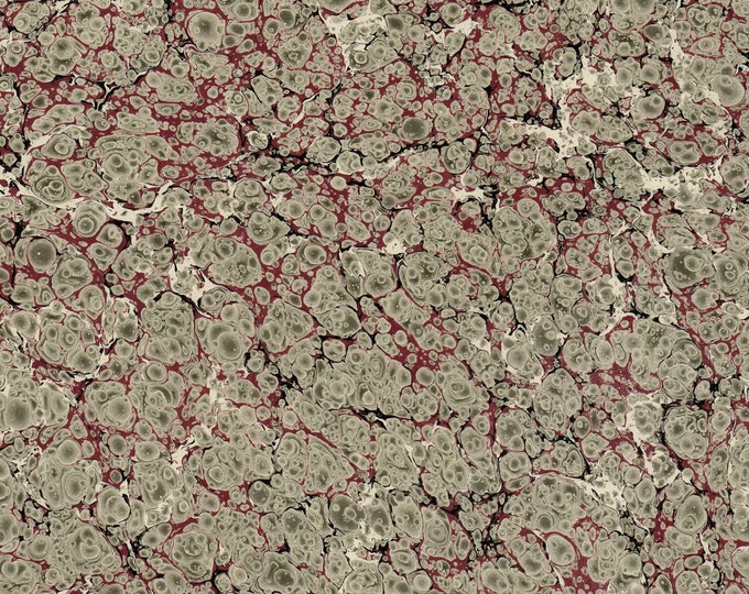 Hand Marbled Paper for Bookbinding and Restoration, Shell Pattern ...