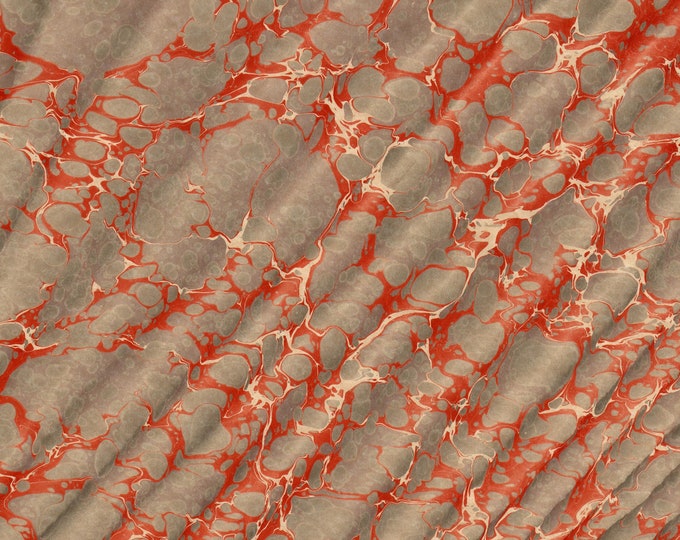 Hand Marbled Paper, Spanish Pattern, Bookbinding Restoration, (48x67cm ...