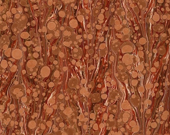 Red Hand Marbled Paper for Restoration and Bookbinding 48x67cm 19x26in ...