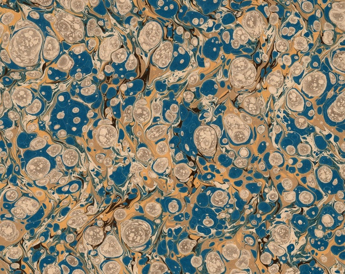 Hand Marbled Paper for Restoration and Bookbinding 48x67cm 19x26in F335 ...