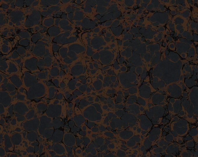 Black Hand Marbled Paper for Restoration and Bookbinding 48x67cm ...