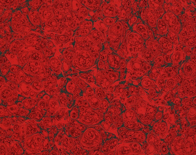 Red Hand Marbled Paper for Restoration and Bookbinding, Stormont ...