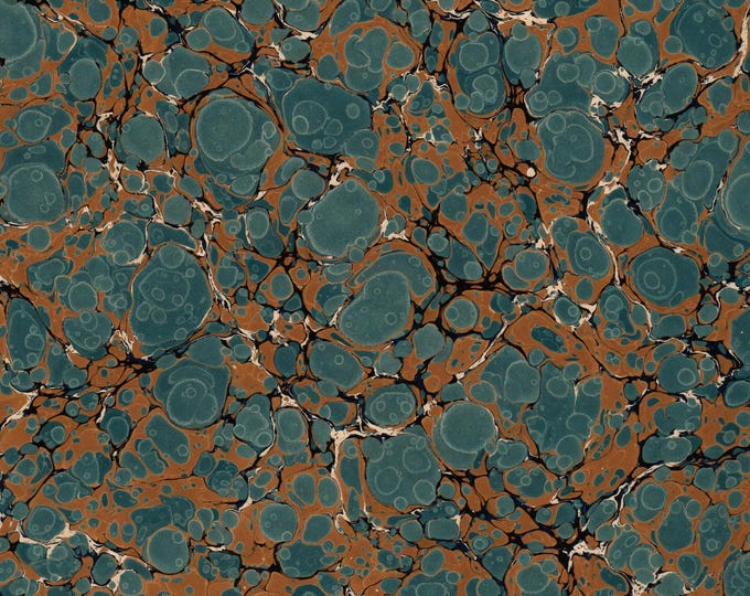 Hand Marbled Paper for Restoration and Bookbinding, Traditional Stone ...