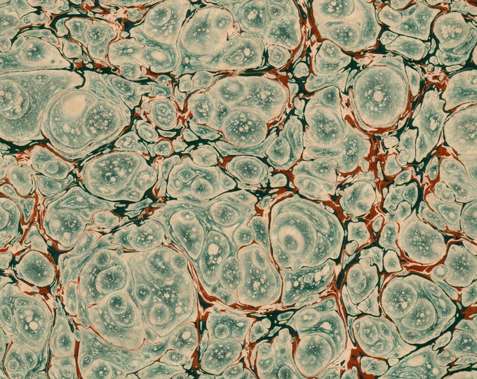 Hand Marbled Paper, Shell Pattern, Bookbinding Restoration, (48x67cm ...
