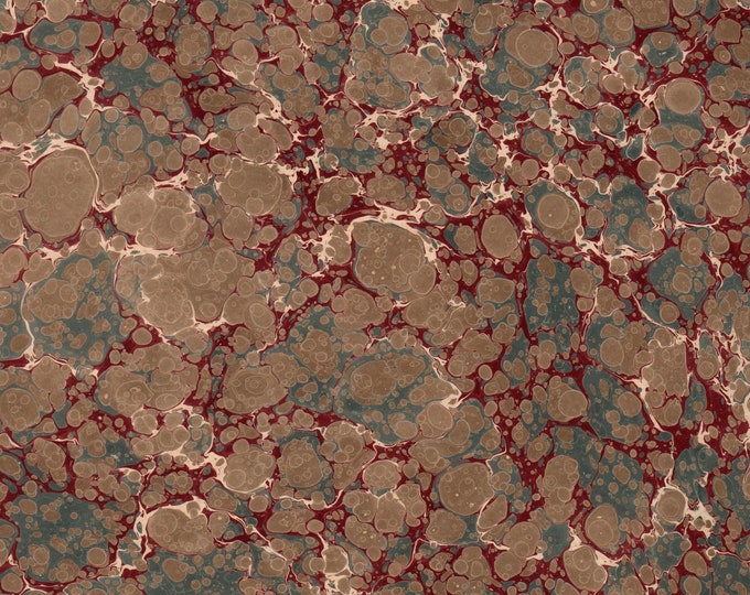 Hand Marbled Paper for Restoration and Bookbinding 48x67cm 19x26in F541 ...