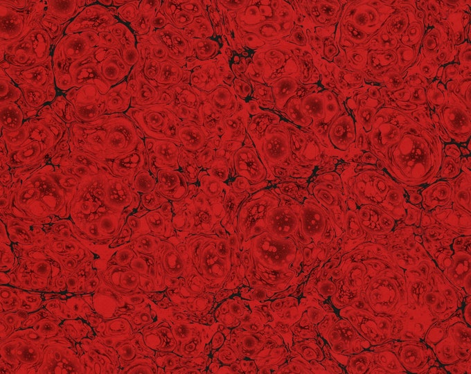 Red Hand Marbled Paper for Restoration and Bookbinding, Stormont ...