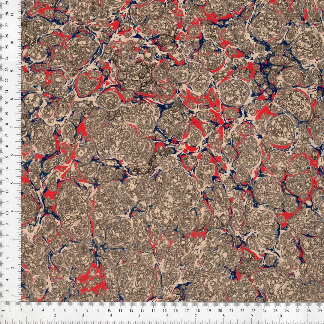 Hand Marbled Paper for Restoration and Bookbinding 48x67cm 19x26in F540 ...