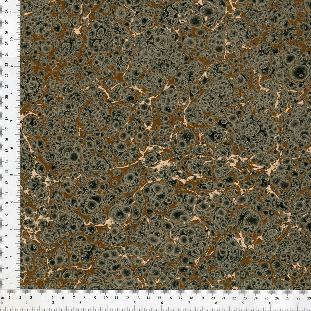 Hand Marbled Paper for Bookbinding and Restoration, Shell Pattern ...
