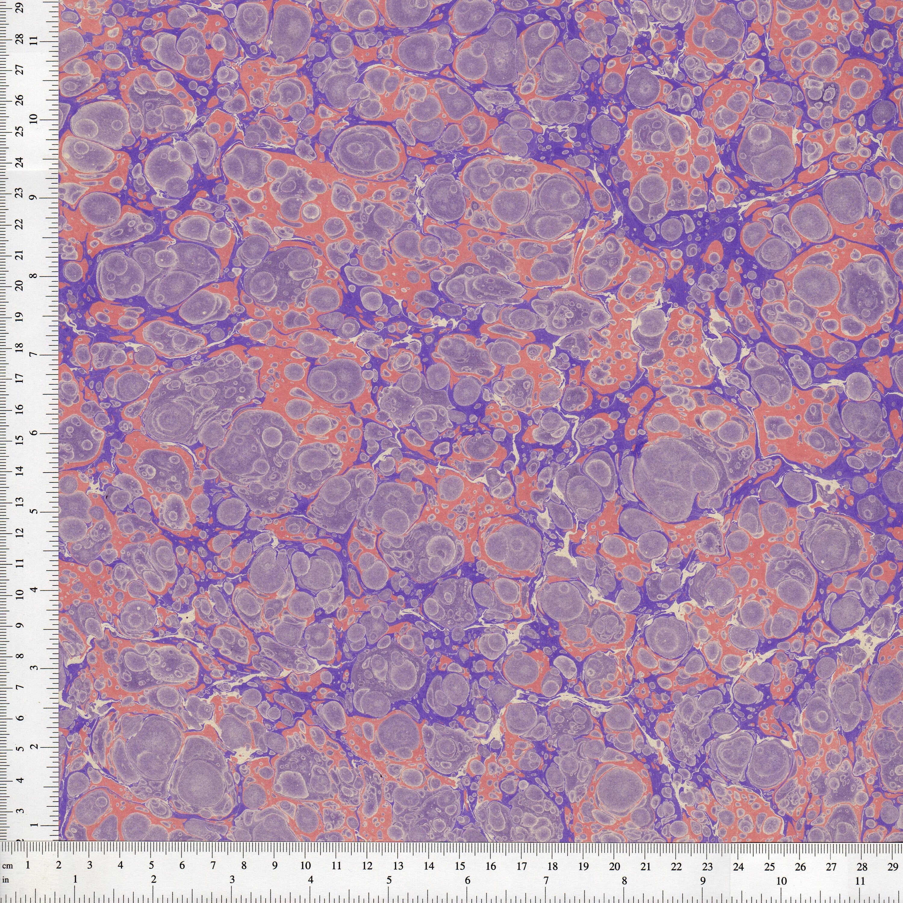 Hand Marbled Paper for Bookbinding and Restoration, Shell Pattern ...