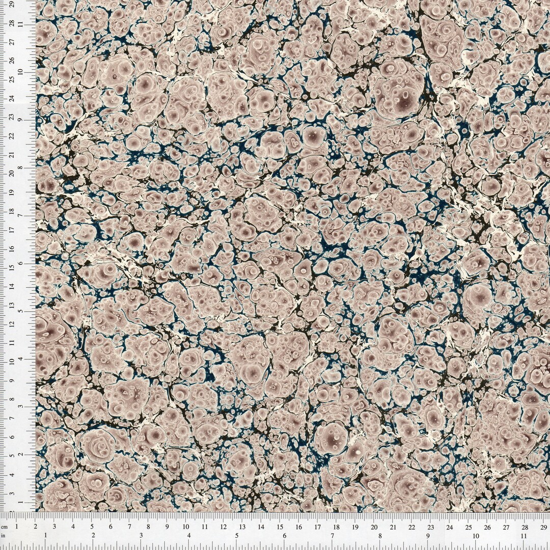 Hand Marbled Paper for Bookbinding and Restoration, Shell Pattern ...
