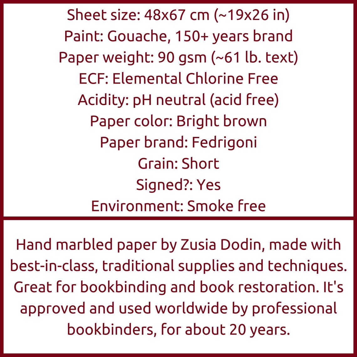 Hand Marbled Paper, Freestyle Pattern, Bookbinding Restoration ...