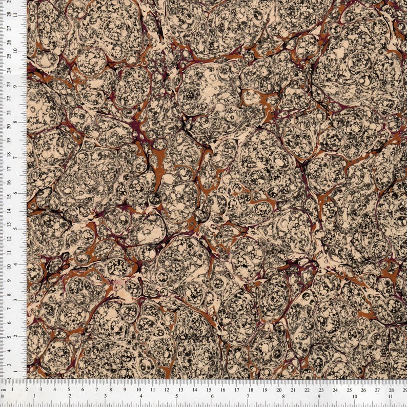 Hand Marbled Paper, Stormont Pattern, Bookbinding Restoration, (48x67cm ...