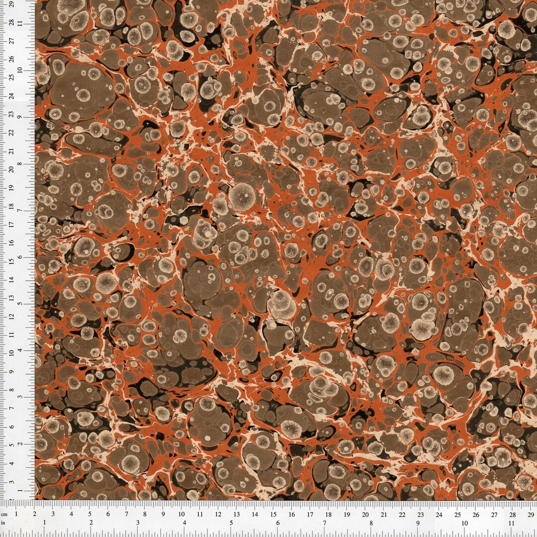 Hand Marbled Paper Large Sheet for Restoration and Bookbinding, Long ...