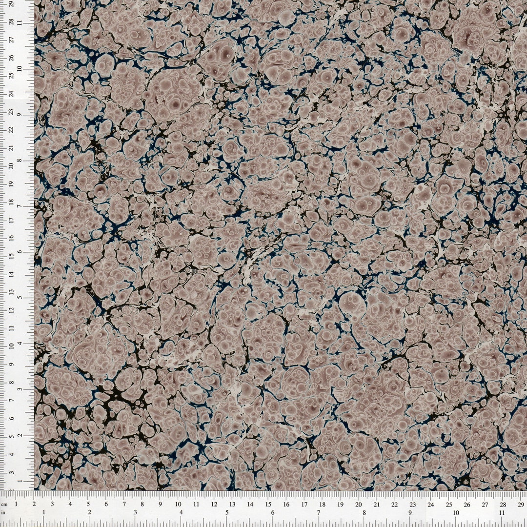 Hand Marbled Paper for Bookbinding and Restoration, Shell Pattern ...