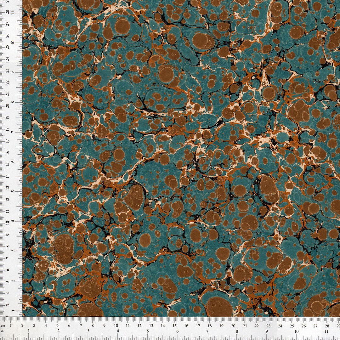 Hand Marbled Paper, Traditional Stone Pattern, Bookbinding Restoration ...