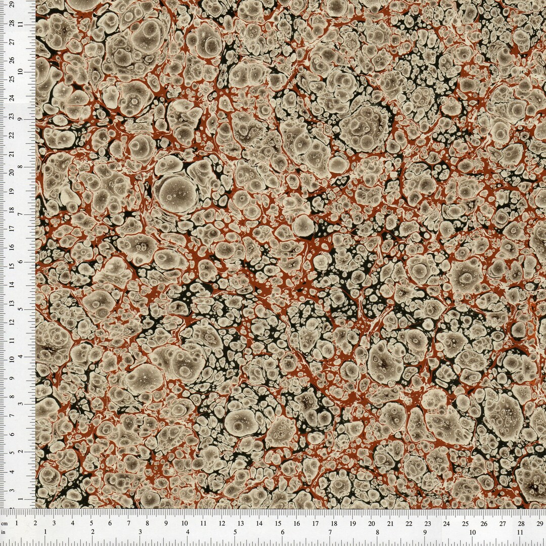 Hand Marbled Paper, Shell Pattern, Bookbinding Restoration, (48x68cm ...